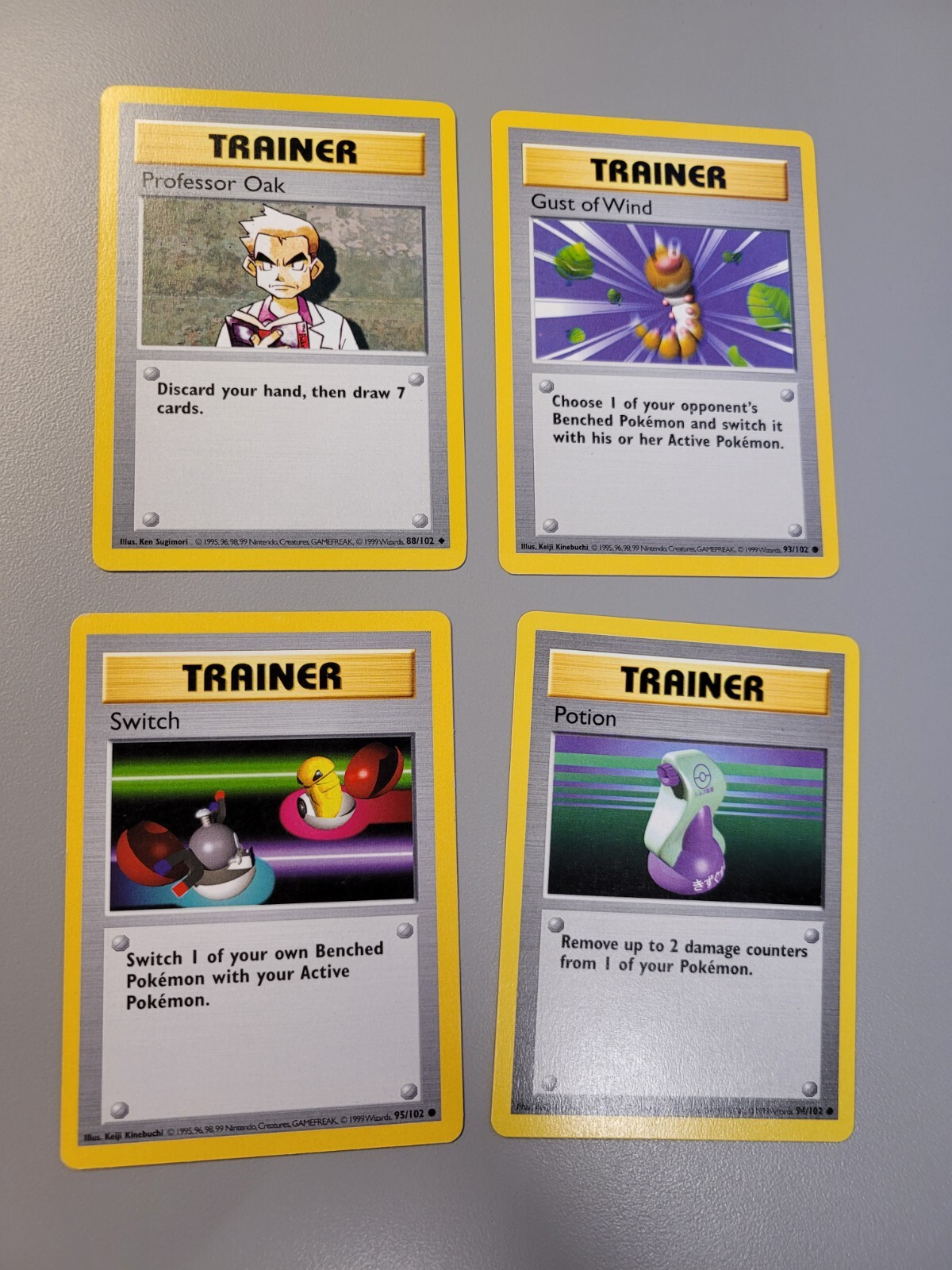 Pokemon Lot Of 4 Vintage 1998 Pokemon Cards Trainer Cards Lot 1 | eBay