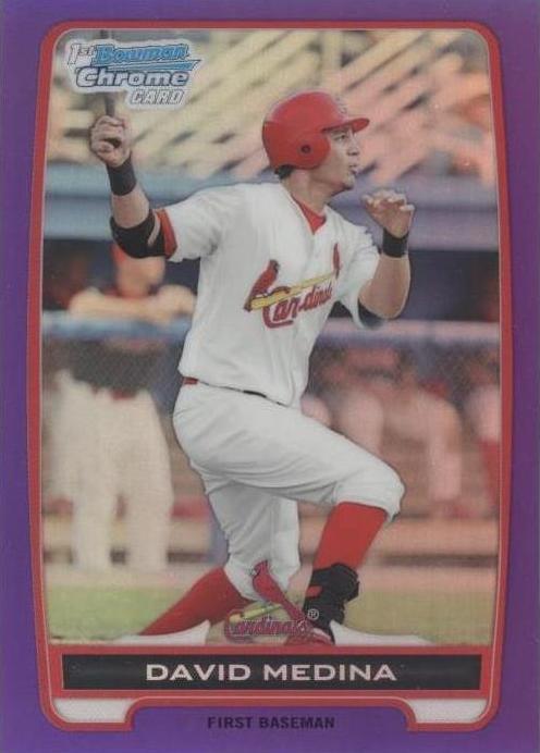 2012 Bowman - Chrome Prospects David Medina #BCP61 Purple Refractor ...