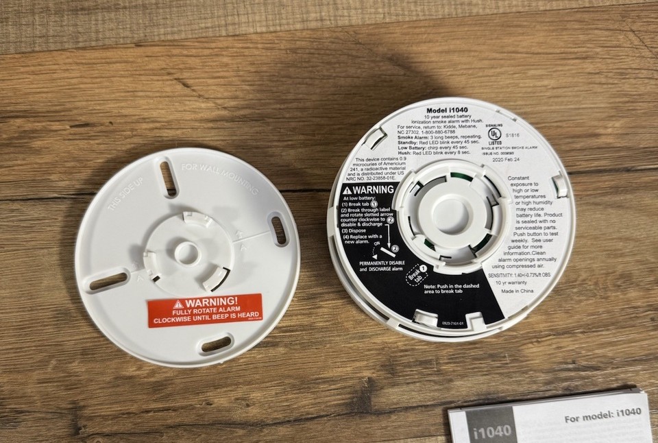 Kidde 10 Year Sealed-In Battery-Powered Ionization Smoke Alarm - Open ...