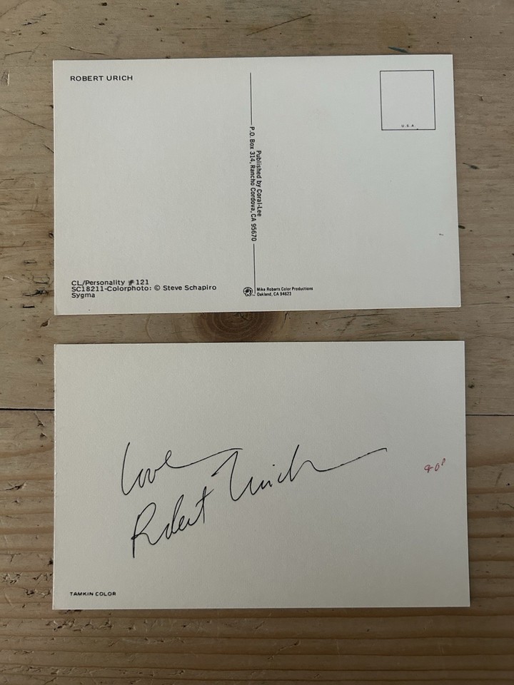ROBERT URICH x2 Hand Signed Autographed PostCards Signed On The Back ...