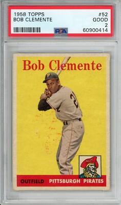 1958 Topps Baseball Roberto Bob Clemente #52 PSA 2 | eBay