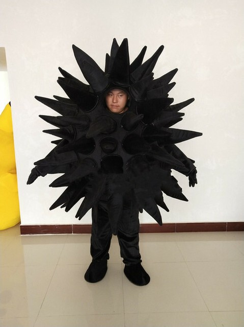 Adults Cartoon Sea Urchin Mascot Costume Cosplay Party Dress Outfits ...