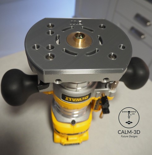 Dewalt DCW600 Compatible Plunge Router Base for 35mm Brass Guide Bushes ...