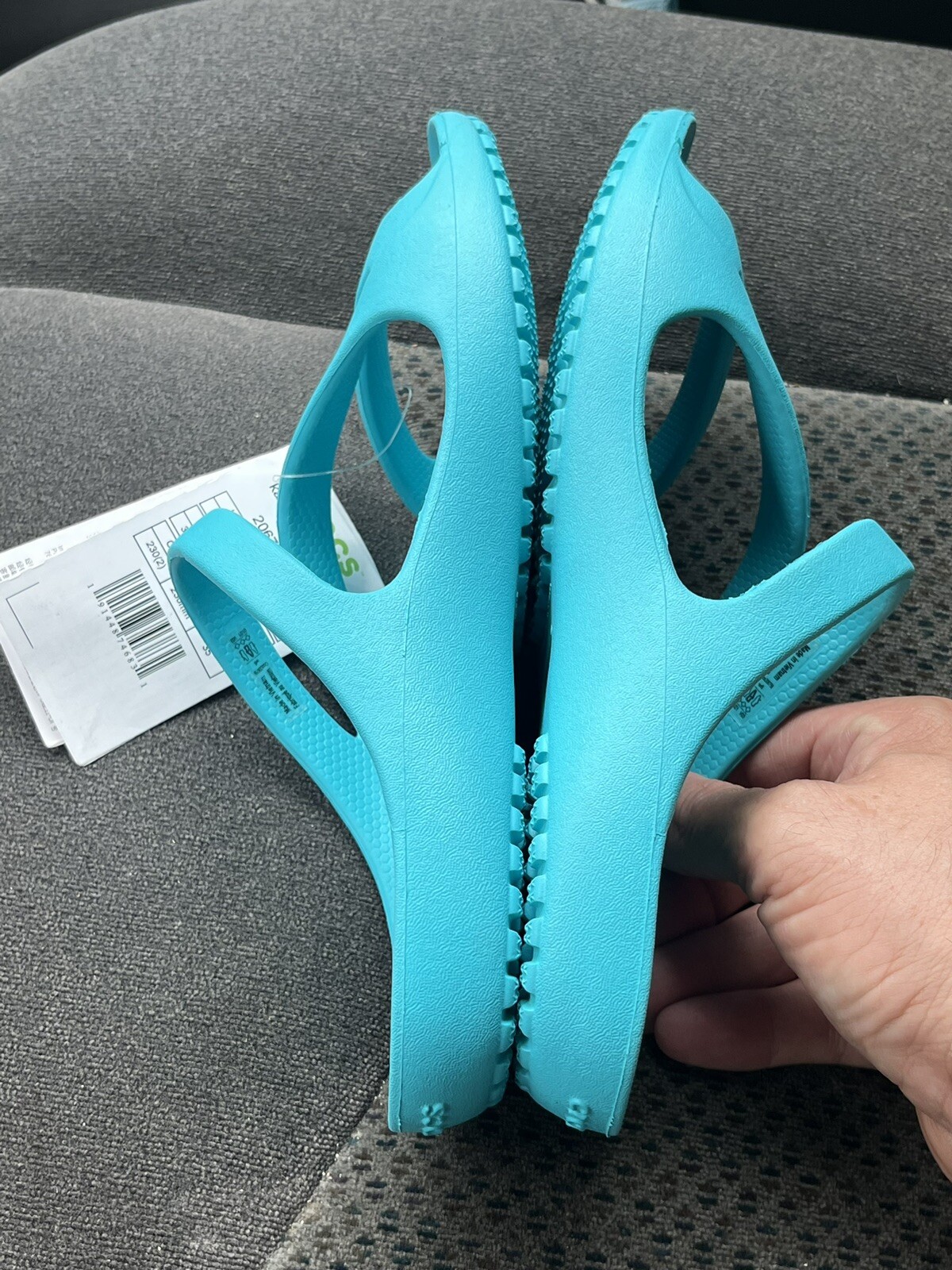 Women’s new Crocs Kaydee II Aqua Blue Turquoise synthetic slide sandals ...