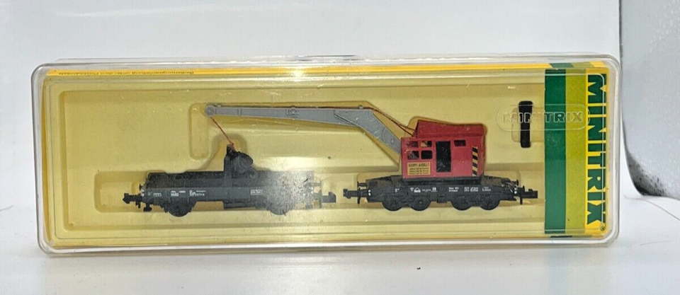 N Scale Minitrix 51 3590 Crane Wagon Set Original Box (A) | eBay