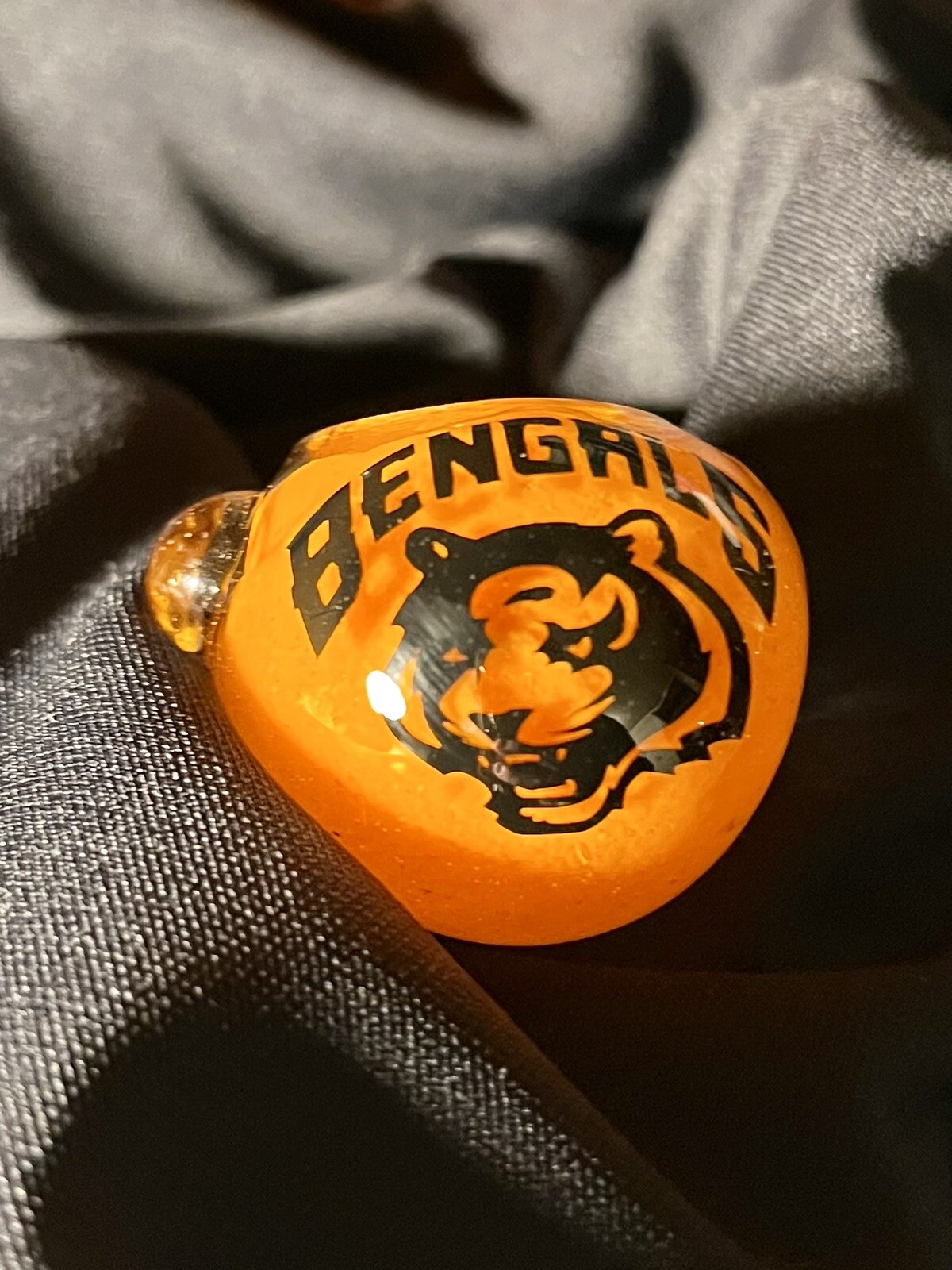 4" GLASS SPOON PIPE SMOKING TOBACCO Bengals WHO DEY Cincinnati custom ...