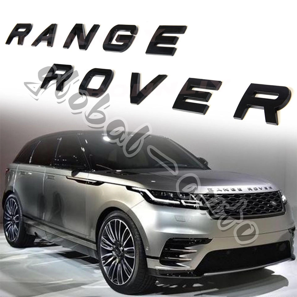 Front Hood/Rear Trunk Emblem For Range-Rover Letters Nameplate Badge ...