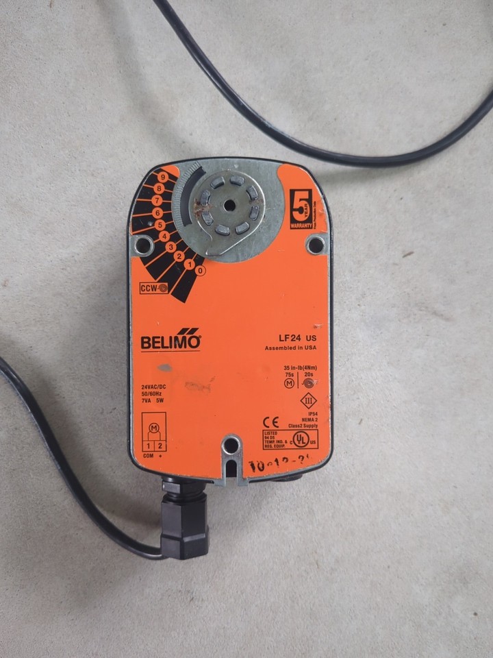 Belimo LF24 US Damper Actuator 24V 35 in-lb Spring Return Fail-Safe On ...