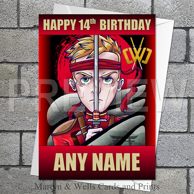 Chad Wild Clay birthday card. 5x7 inches. Warrior. Personalised, plus ...