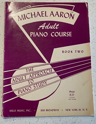 Michael Aaron Adult Piano Course Book 2 Vintage 1952 Piano Study | eBay