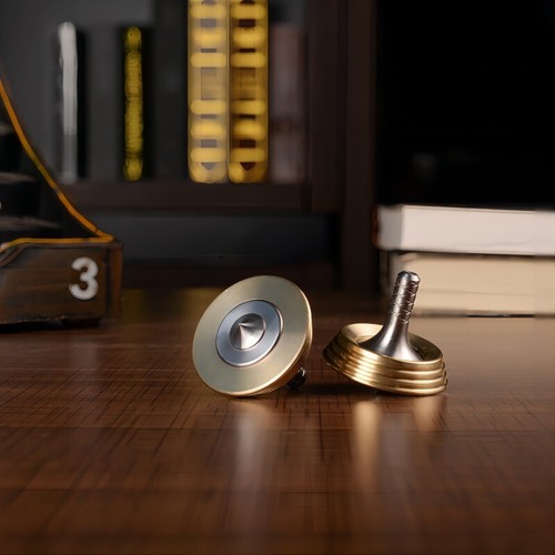 EDC Stainless Steel Brass Spinning Top Desktop Spinner Fidget Toy ...