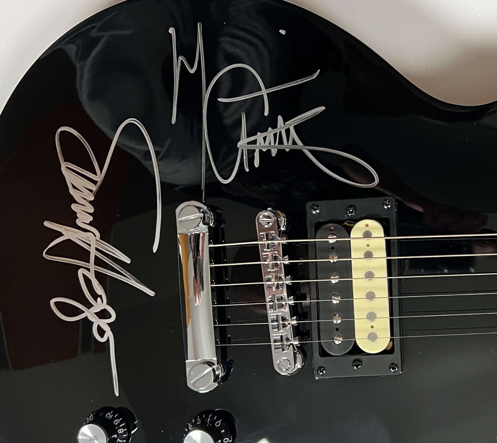 Van Halen JSA Sammy Hagar Michael Anthony Autograph Signed Guitar Les ...