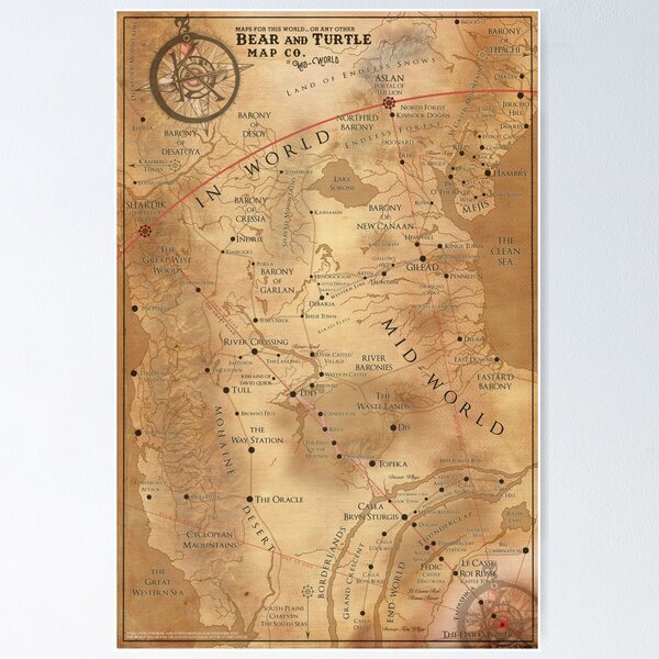 NEW LIMITED! The Dark Tower - Mid-World Map Poster | eBay