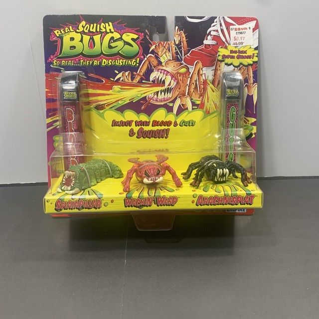 Vintage 1996 Empire Real Squish Bugs Splatapiller Wackin Wasp ...