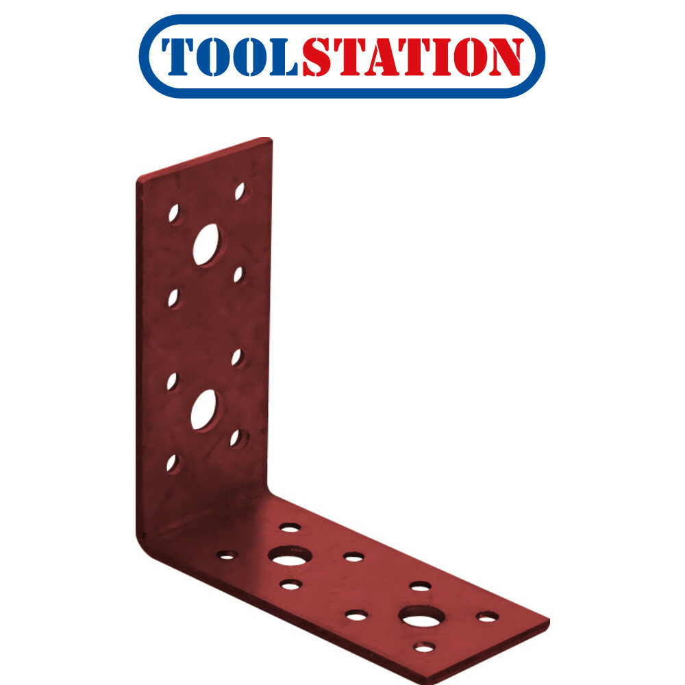 Powapost Heavy Duty Dual Coated Angle Bracket 90x90x40mm Wide Pack of ...