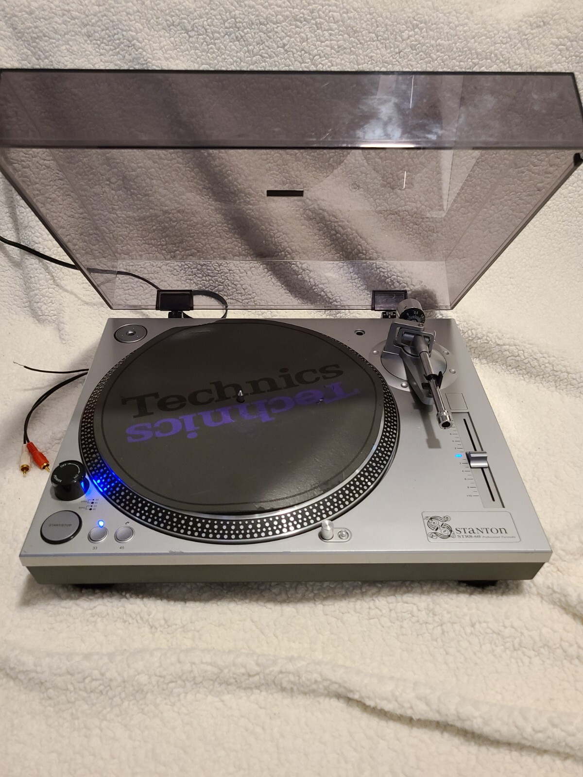 Stanton STR8-60 Vintage Professional Direct Drive Turntable w/ Dust ...