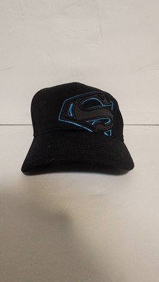 Superman Hat DC Comics Off Centered Reflective Logo Cap Black & Blue | eBay