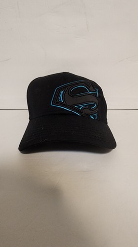 Superman Hat DC Comics Off Centered Reflective Logo Cap Black & Blue | eBay
