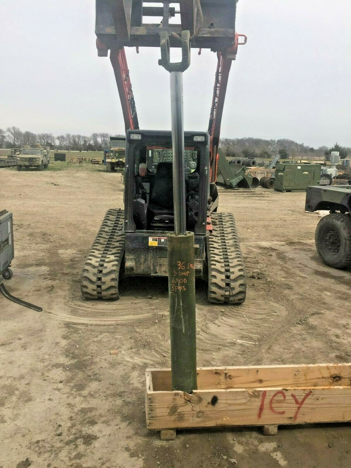 NOS-Hydraulic Military Double-Acting Cylinder Open-84",Closed-54",Rod 3 ...