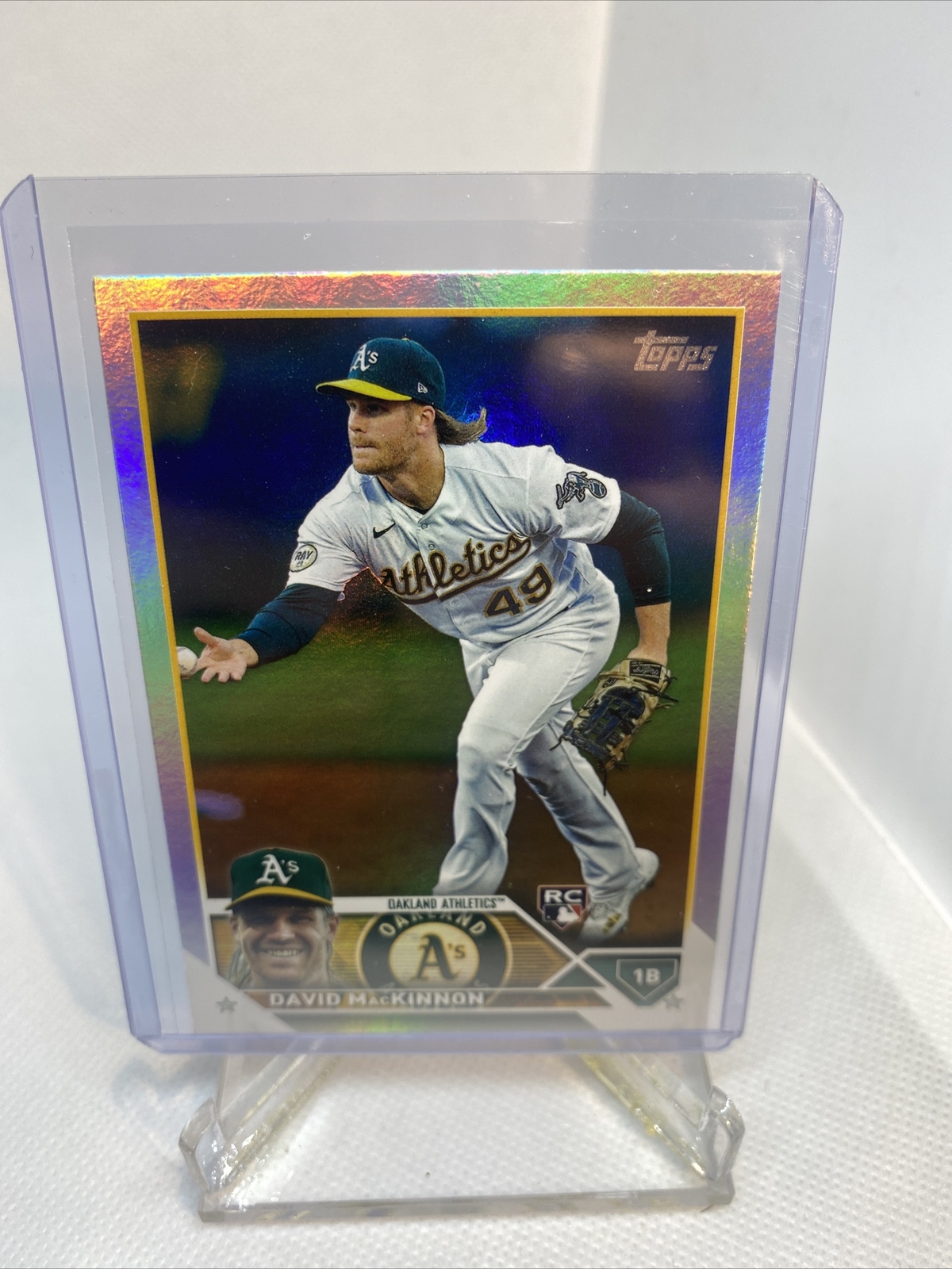 David MacKinnon 2023 Topps Series 1 Rainbow Foil Oakland Athletics ...