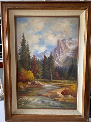 Bela Bodo Sentinel Rock/Merced River Of Yosemite Large Oil Painting On ...