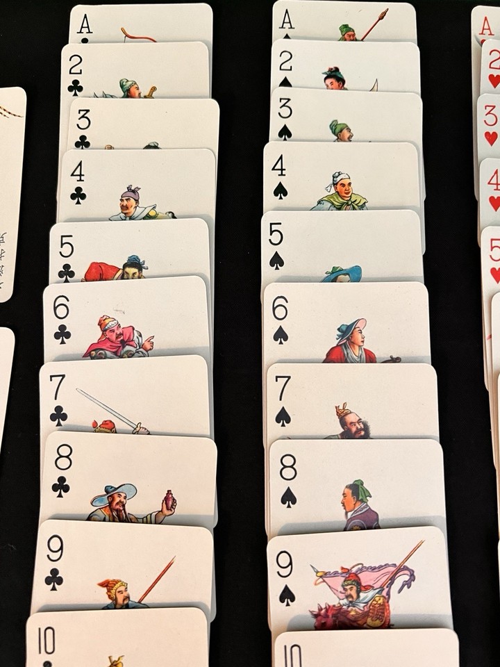 Vintage Chinese Playing Cards Characters In Water Margin & Dream Of Red ...