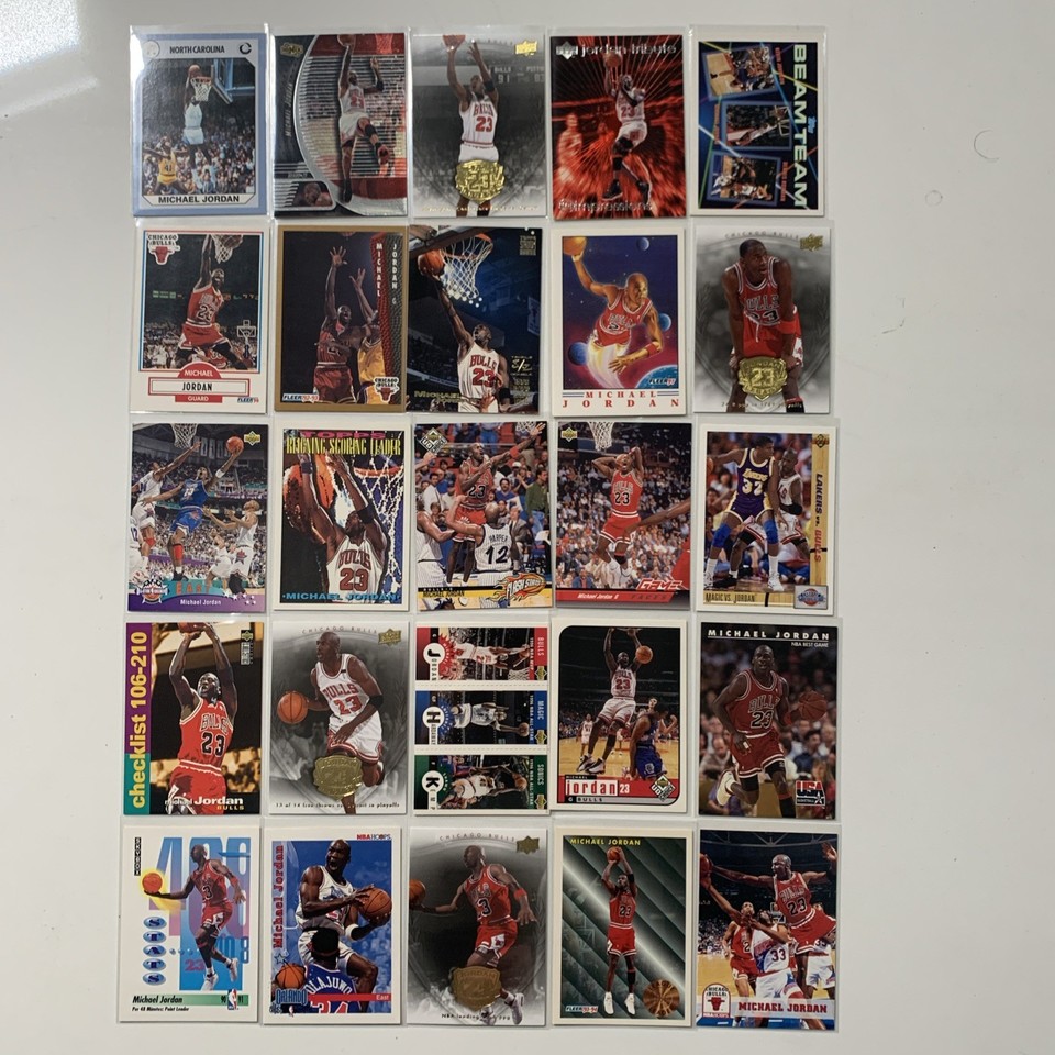 Michael Jordan 125 Card Nm+ Lot! Jordan Legacy Gold, 89 Fleer All Stars ...