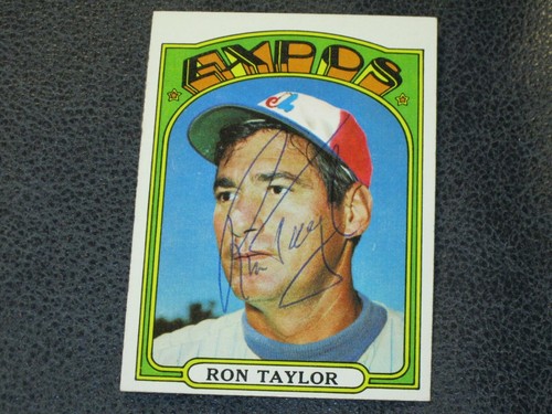 Ron Taylor AUTOGRAPHED Baseball Card 1972 topps | eBay