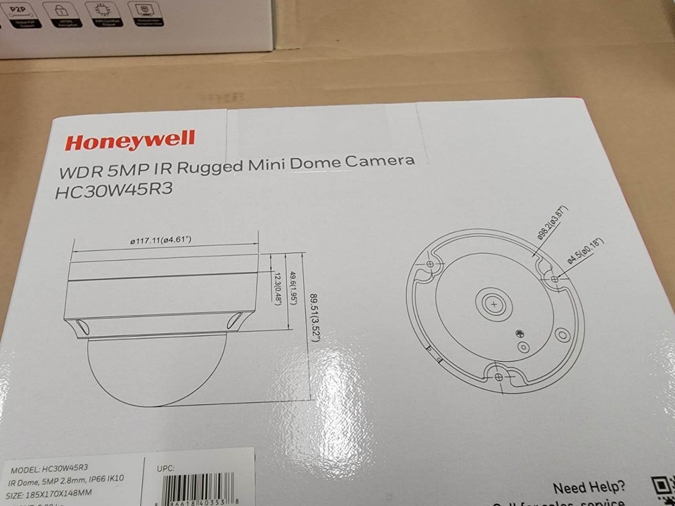 Honeywell 30 Series HC30W45R3 5MP Outdoor Network Mini Dome Camera | eBay
