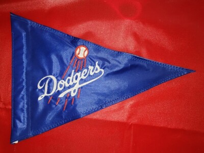 12"x 18" DODGERS Triangle Safety Flag ATV Recumbent Trike Golf Cart ...