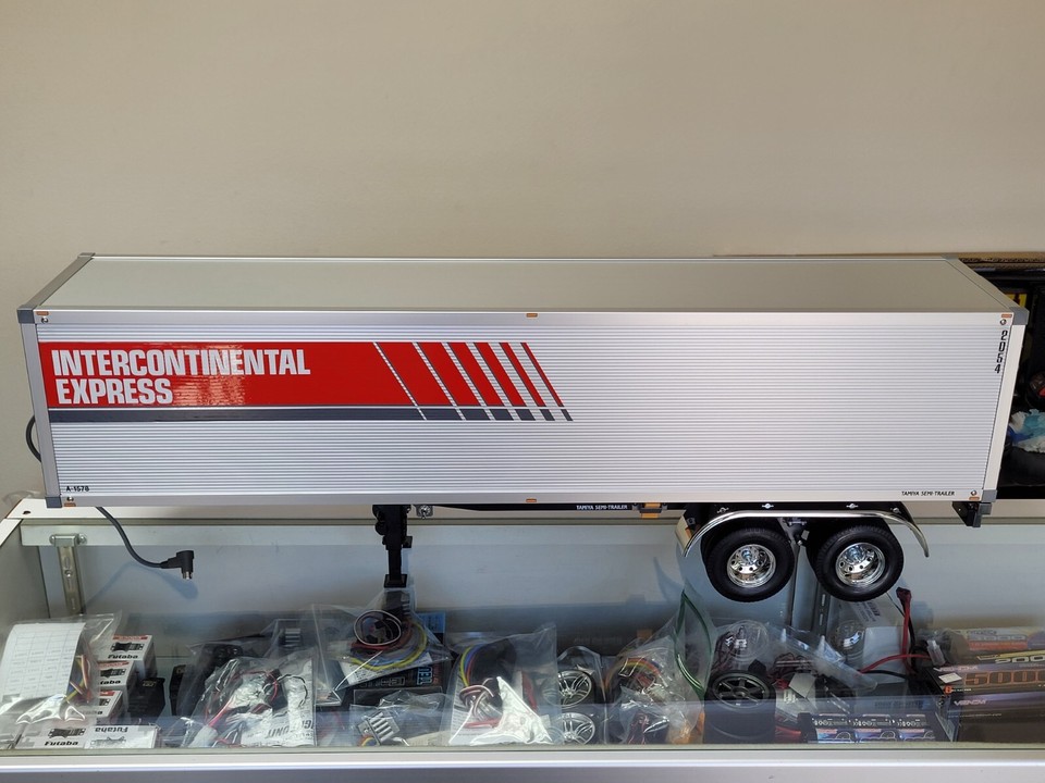 Tamiya RC 1/14 Semi Trailer Tractor Container+ Motorized Support leg ...
