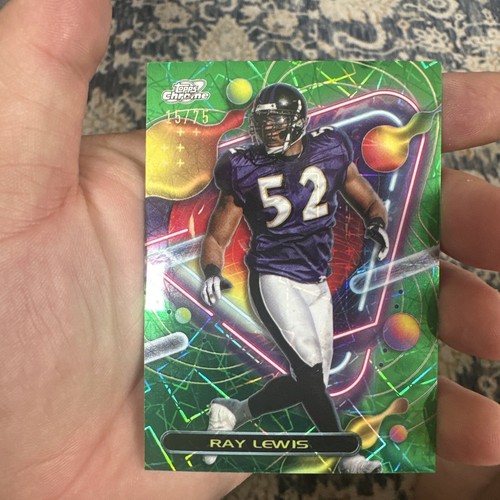 2023 TOPPS COMPOSITE COSMIC CHROME Green Lazer /75 RAY LEWIS BALTIMORE ...