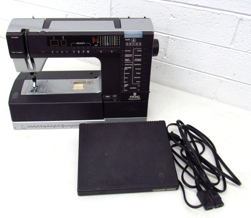Husqvarna Viking 980 Sewing Machine w/ Foot Pedal and Misc Parts ...