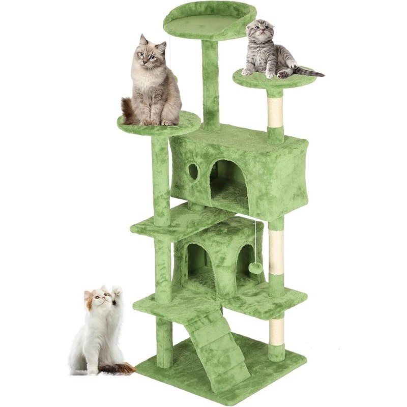 Multi-Level Cat Tree W/ Scratching Posts Cozy Beds Interactive Toys ...