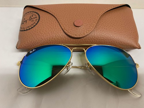 Ray-Ban Aviator Sunglasses RB3025 58-14mm Gold Frame & Green Flash ...