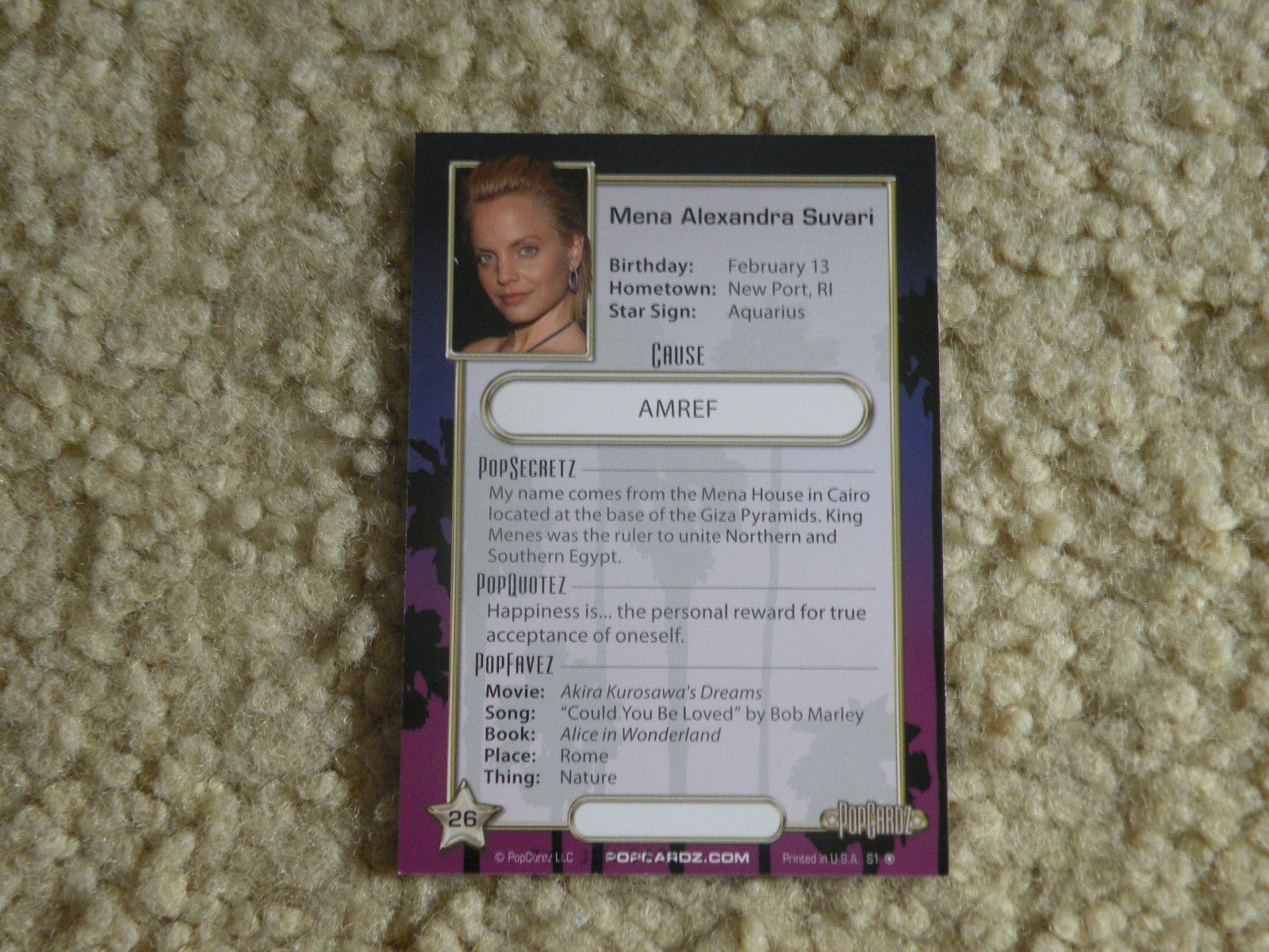 Mena Alexandra Suvari PopCardz | eBay
