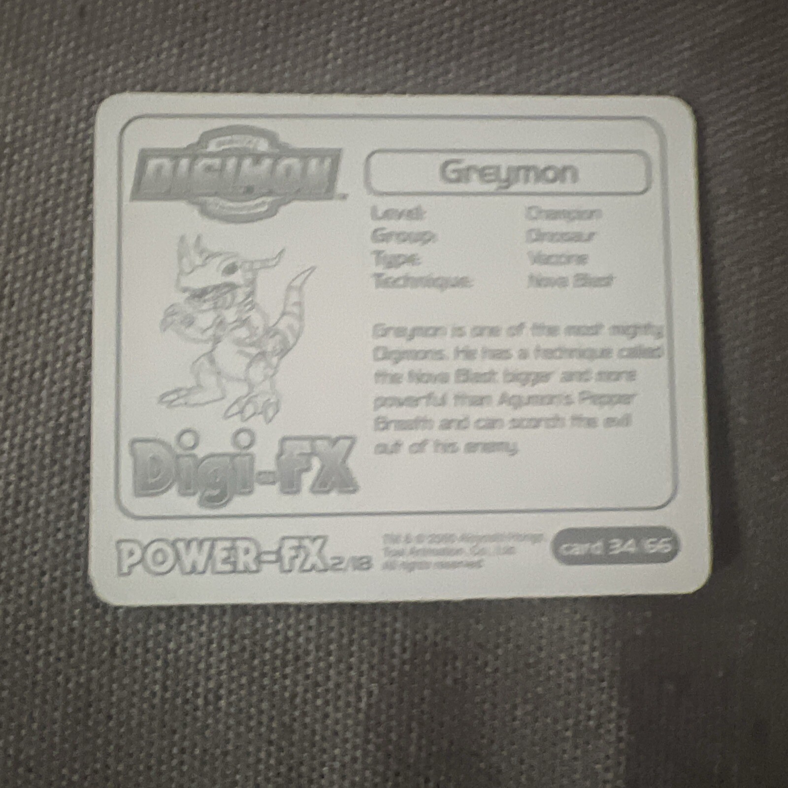 Digi-FX DIGIMON Digital Monsters #34 Greymon 34/66 | eBay Australia