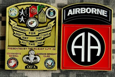 Challenge Coin US Army 82nd Airborne Division OEF X Commanding General ...