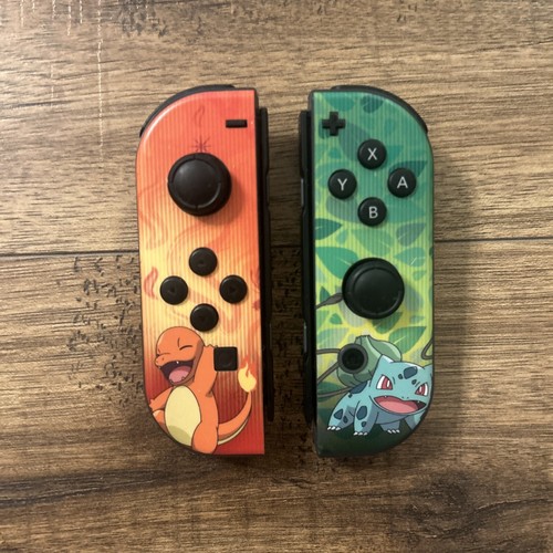 Custom Pokémon Charmander and Bulbasaur Design Joy-Cons Nintendo Switch ...