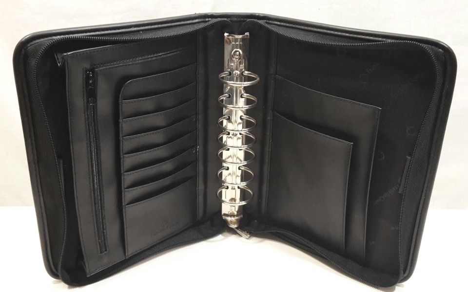 Franklin Covey Classic Black Microfiber Planner Binder Textured 1 ...