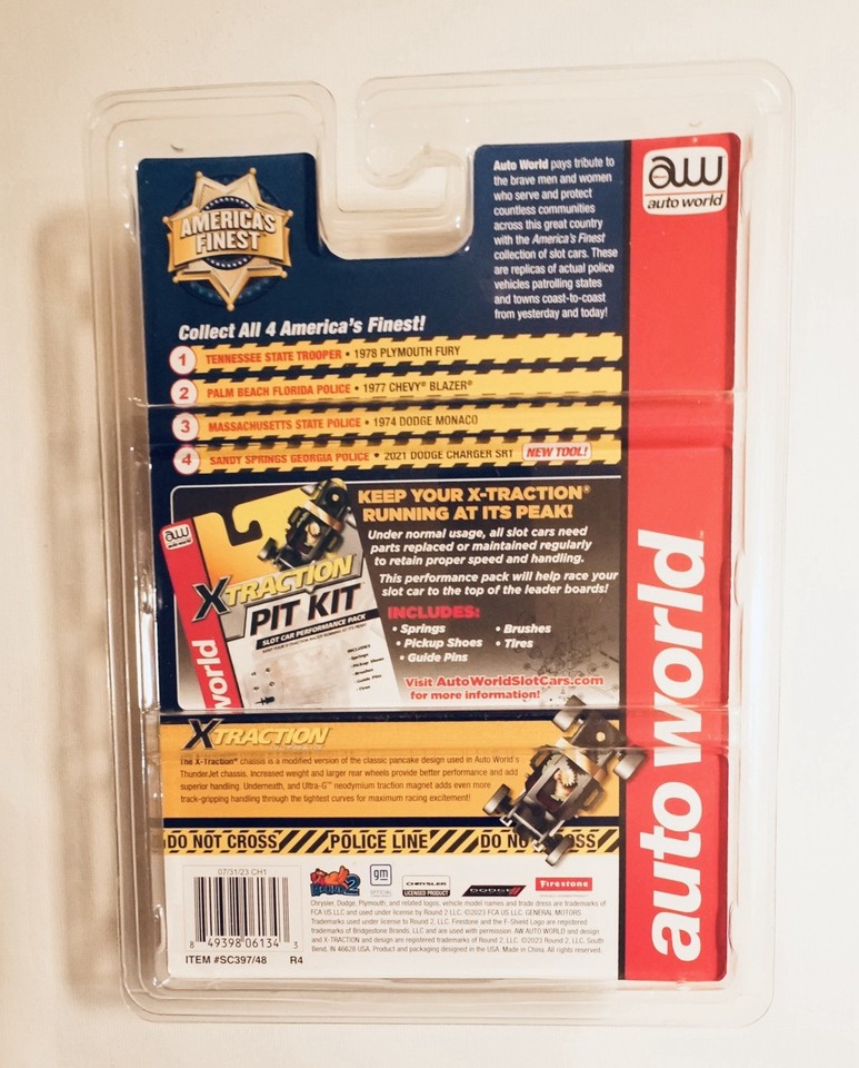 Rare Auto World Xtraction Ultra-G Slot Car 1974 Dodge Monaco Iwheels ...