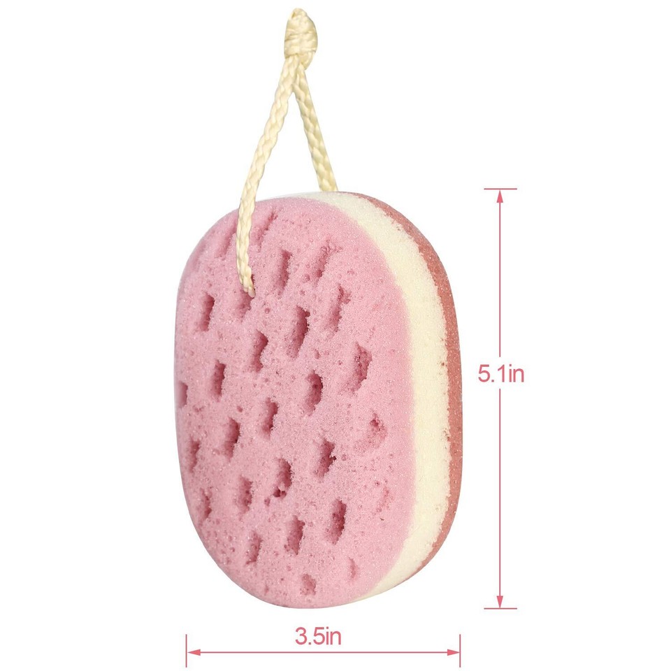 KECUCO 3 Pcs Bath Sponge for Women Men Adults Kids. Sponge Loofah Body ...