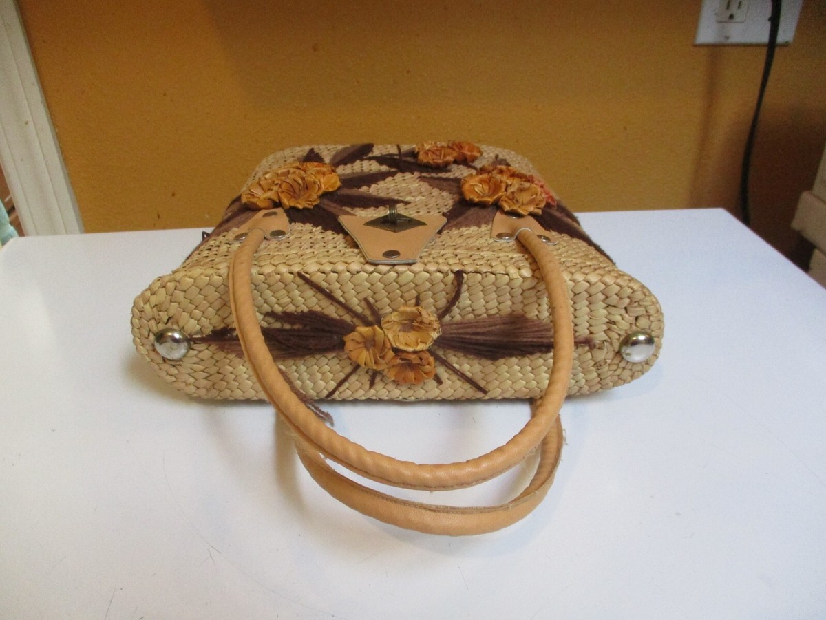 1950 Vintage Straw Purse