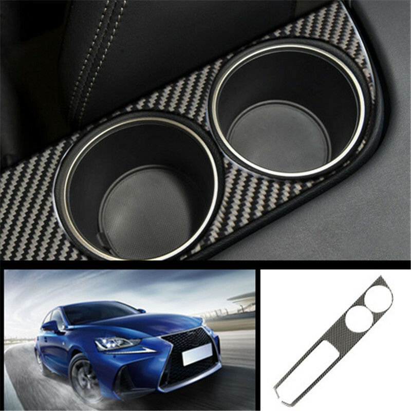 Carbon fiber central console water cup cover trim For Lexus IS250 300 ...