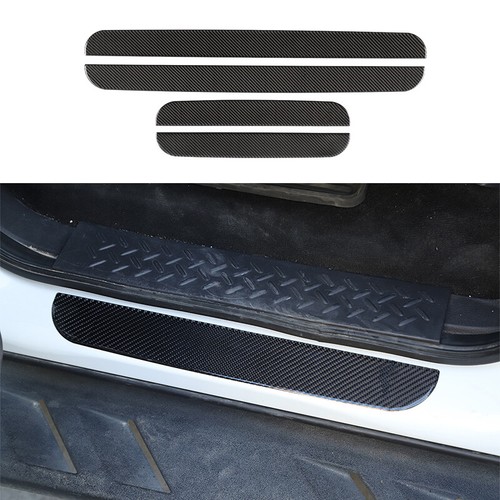 Real Carbon Fiber Door Sill Plate Scuff Cover Guard Fit For Ford F-150 ...