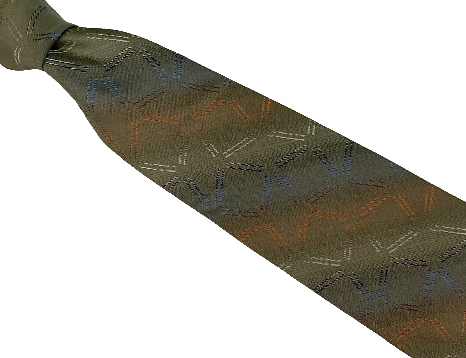 Pierre Cardin Necktie Green Geometric Shapes Necktie Silk Tie | eBay UK