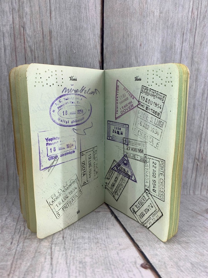 Vintage 1954 US Passport for Lt Colonel US Air Force Lots of Stamps | eBay