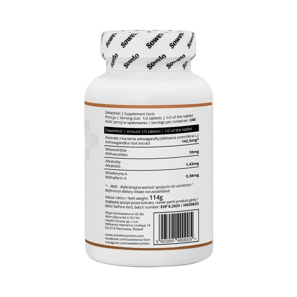 Ashwagandha Root Extract Tablets – 20mg Withanolides, Mood & Vitality ...