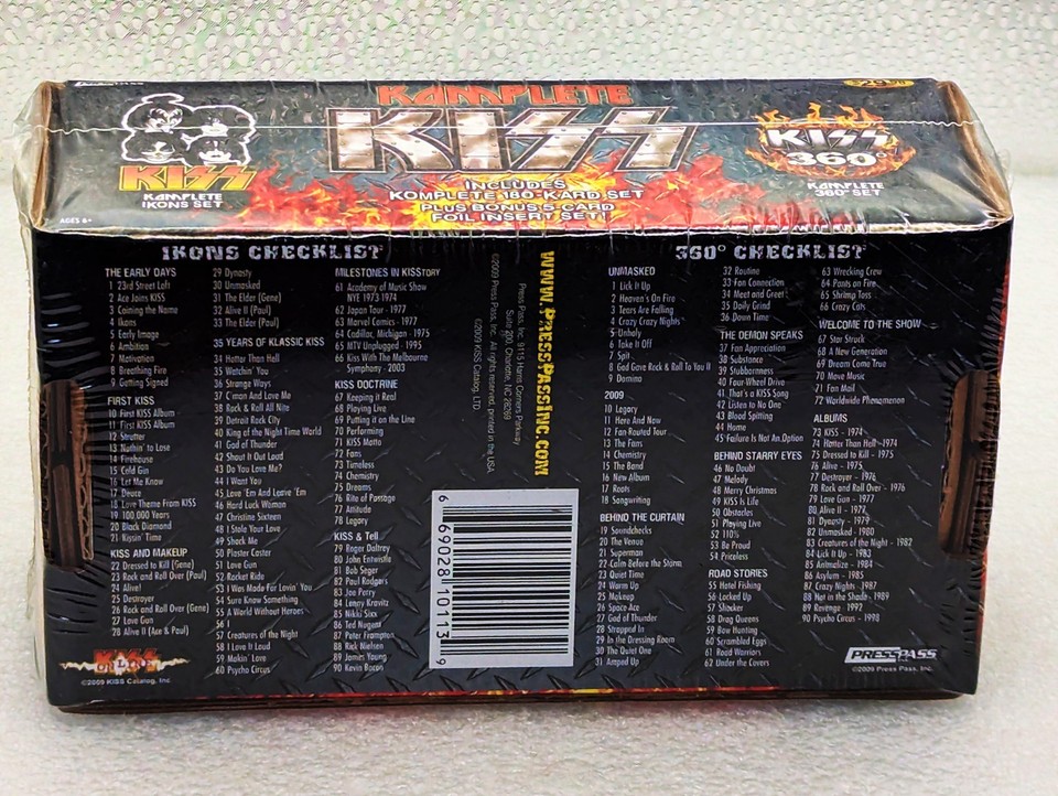 2009 PRESS PASS KOMPLETE KISS IKONS SET & KOMPLETE 360° SET BLUE ...