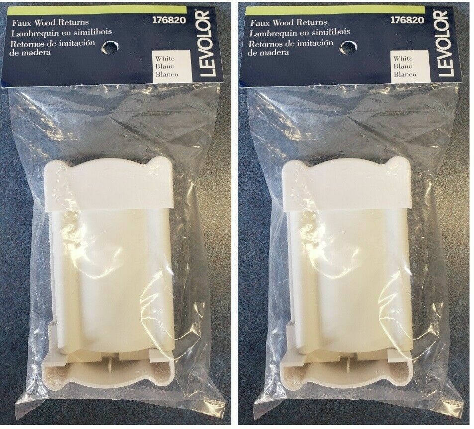 LEVOLOR White or Walnut Plastic Valance Returns (2) pack of two = 4 ...
